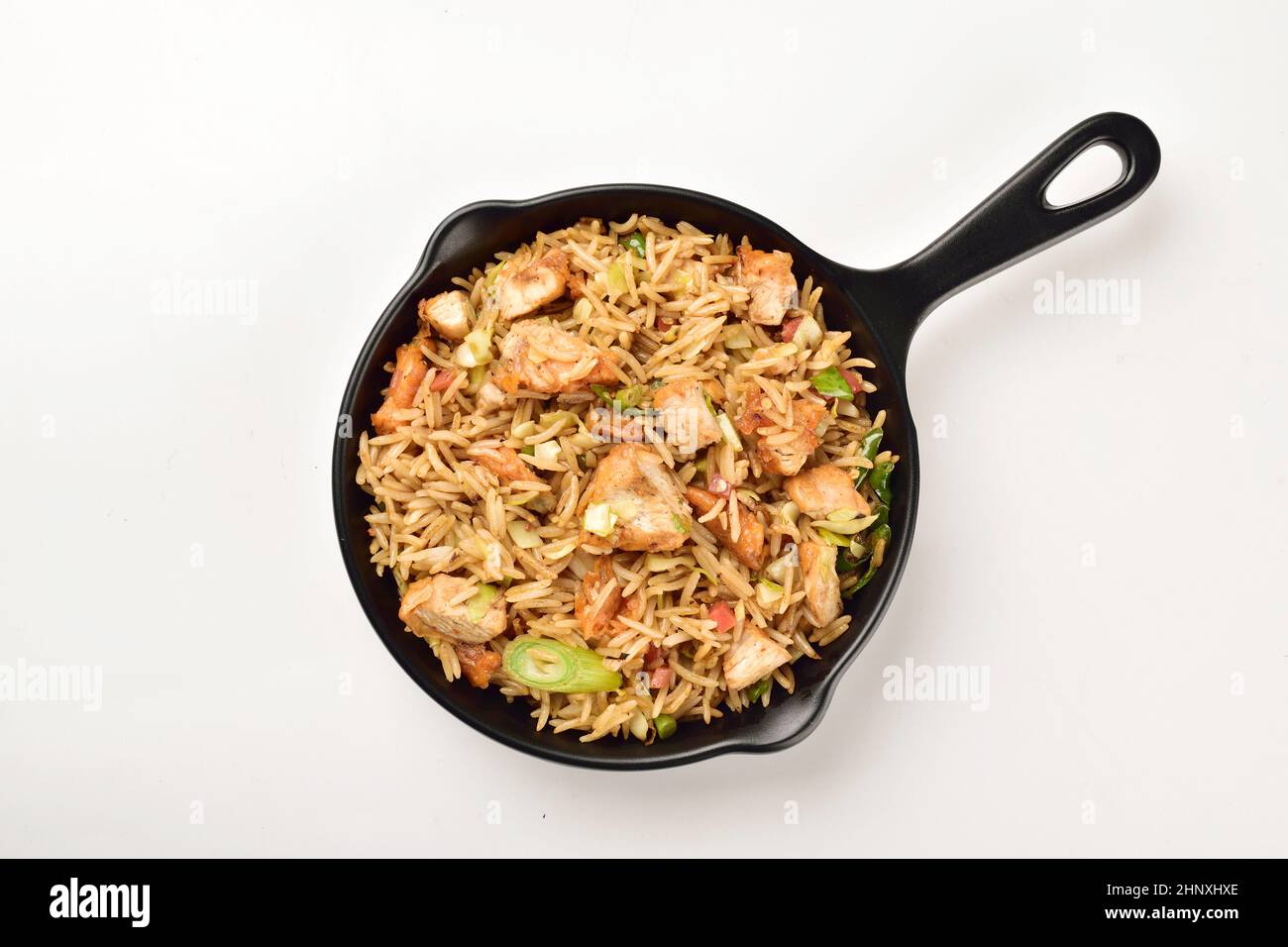 chicken fried rice in pan Stock Photo - Alamy
