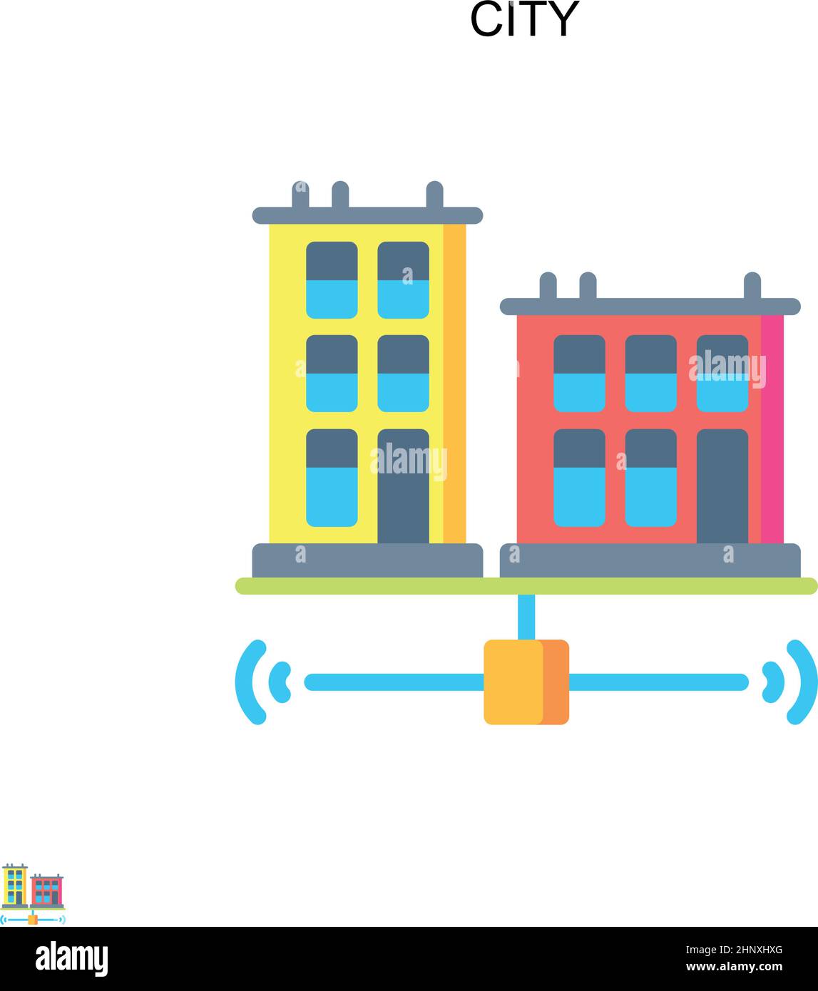 Downtown street view Stock Vector Images - Alamy