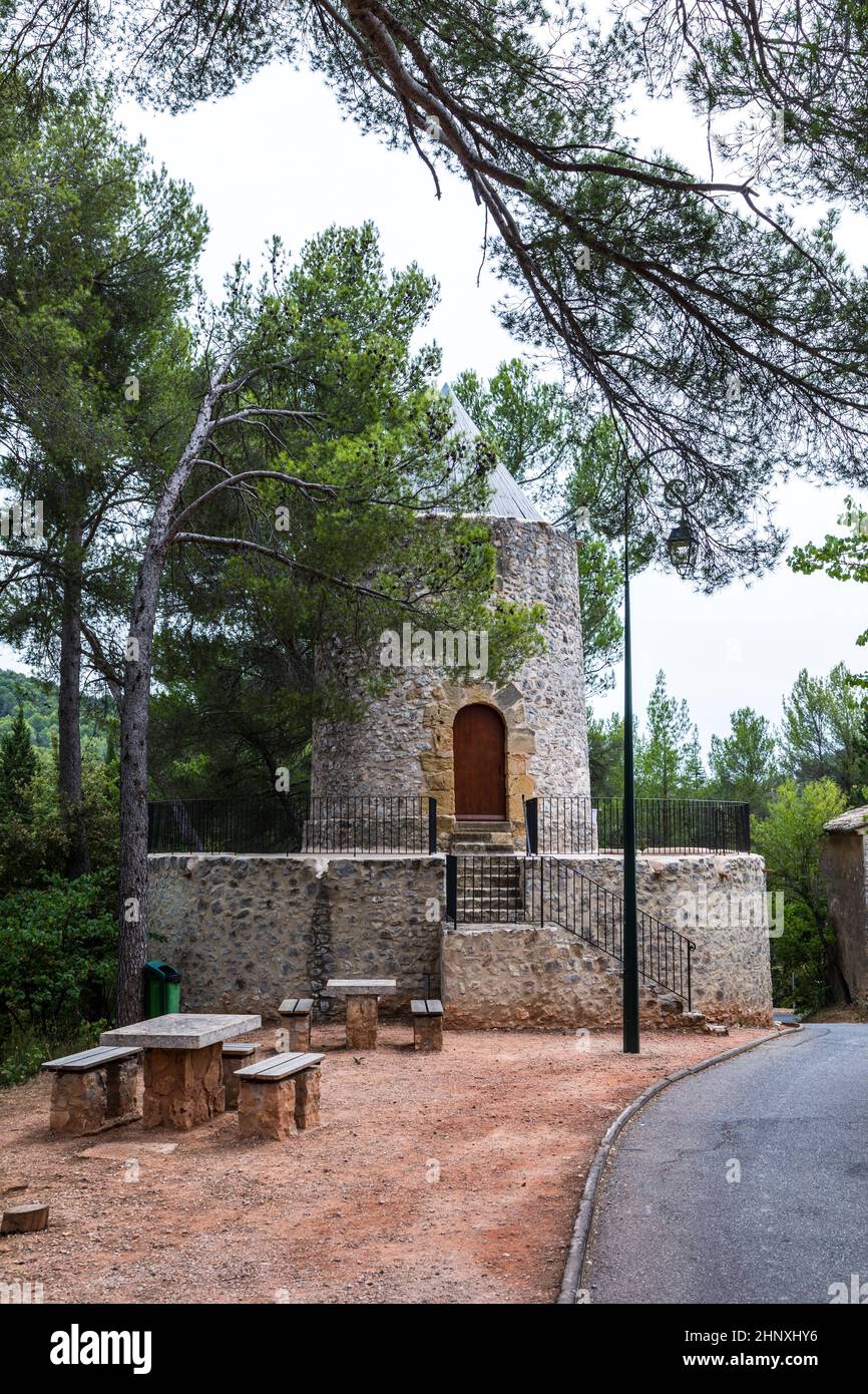 famous windmill painted by Paul Cezanne in Le Tholonet, Provence ...