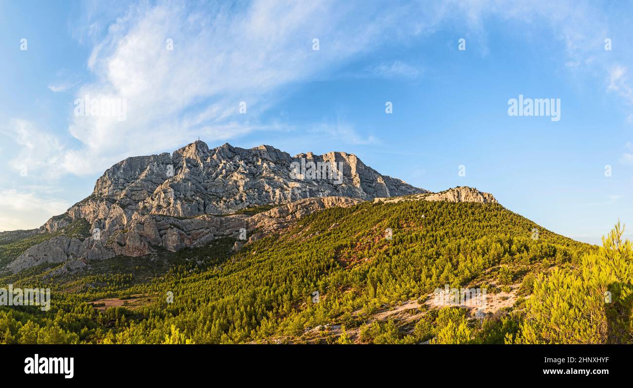 famous mount sainte-victoire in the provence, the Cezanne mountain ...