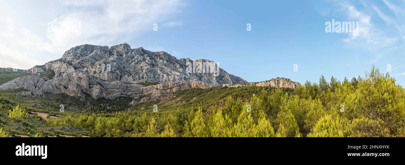famous mount sainte-victoire in the provence, the Cezanne mountain ...