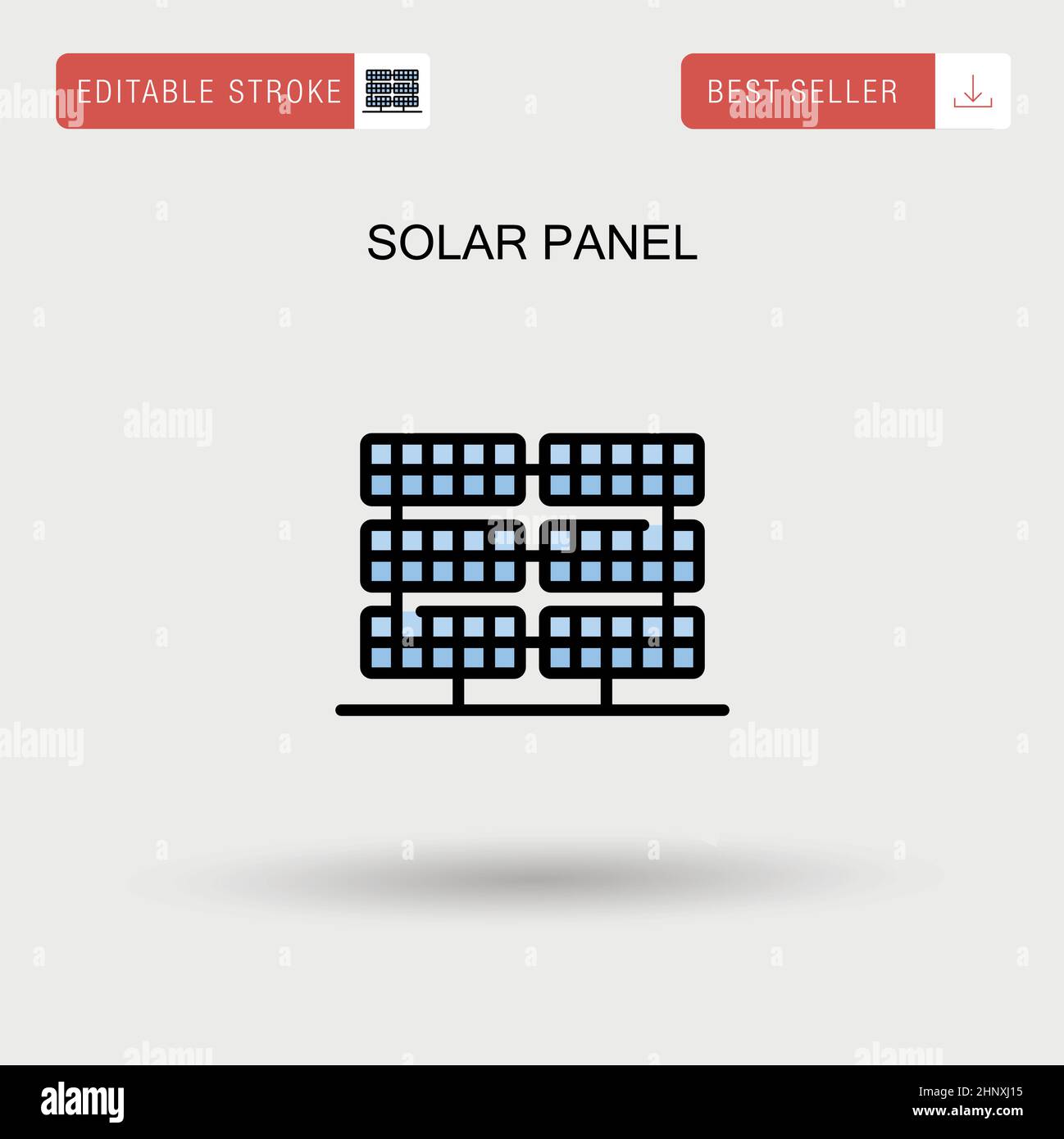 Solar panel plant renewable power Stock Vector Images - Alamy