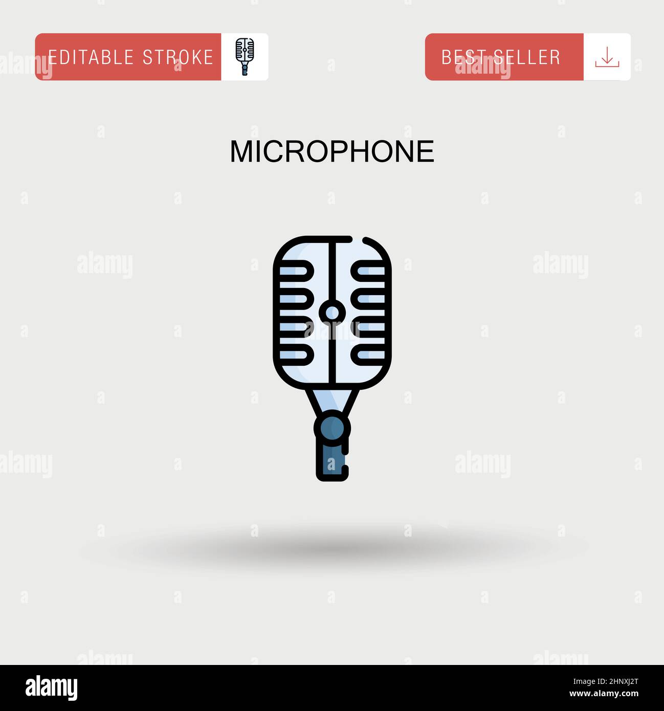 Microphone Simple vector icon Stock Vector Image & Art - Alamy