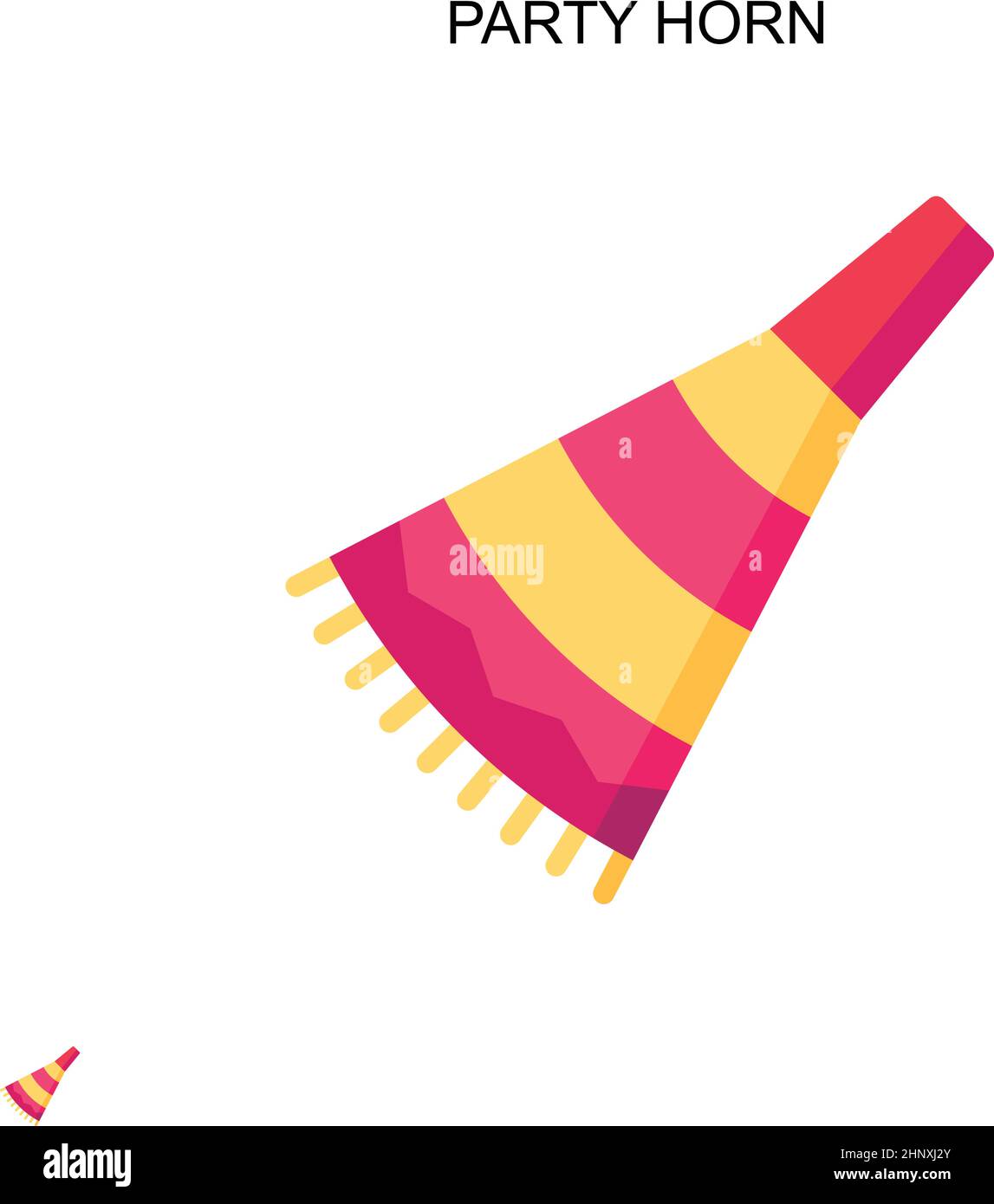 Party horn Simple vector icon. Illustration symbol design template for ...