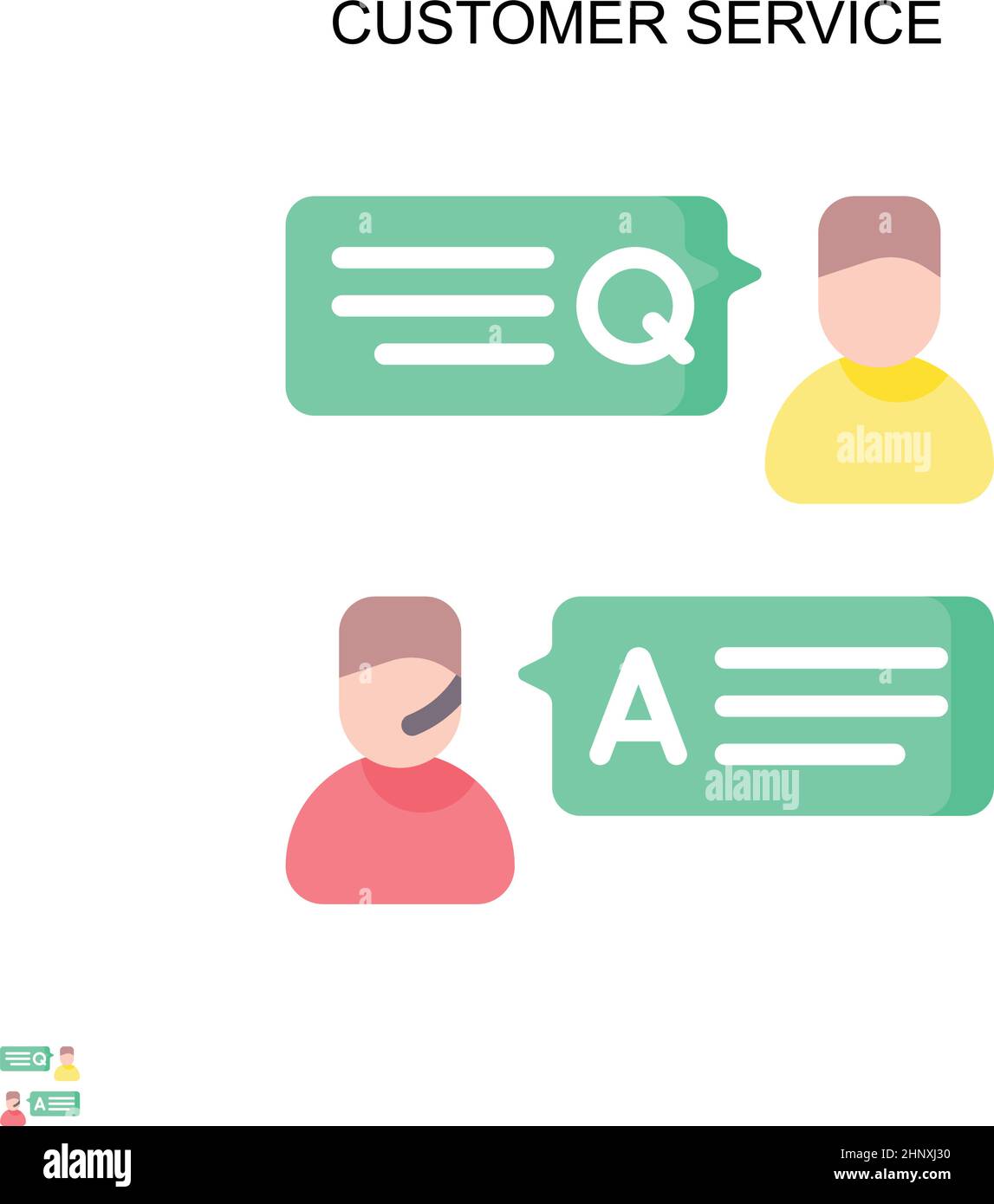 Customer service Simple vector icon. Illustration symbol design ...