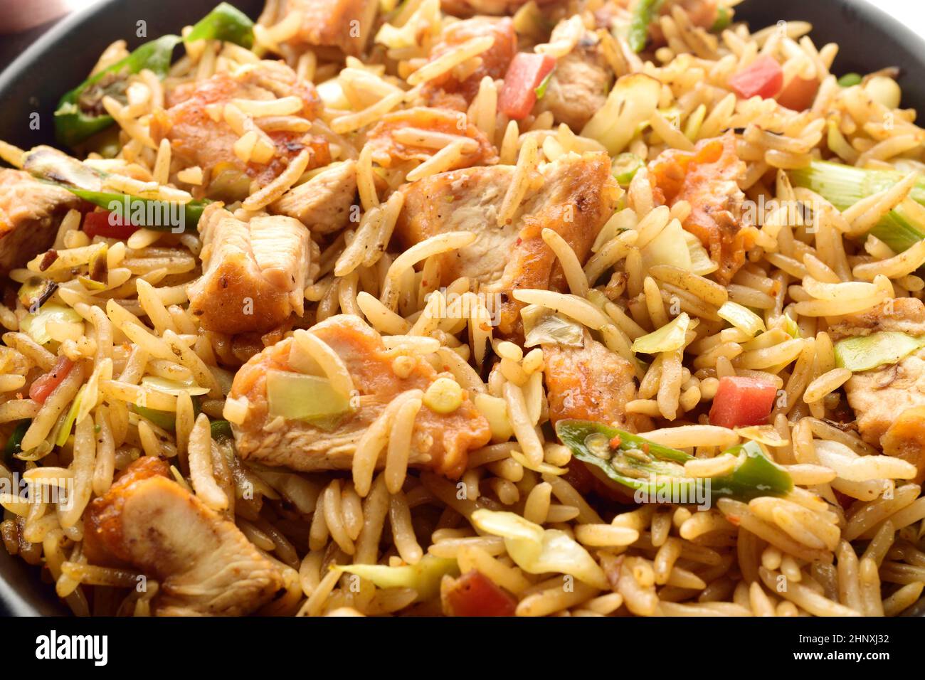 chicken fried rice texture background Stock Photo - Alamy