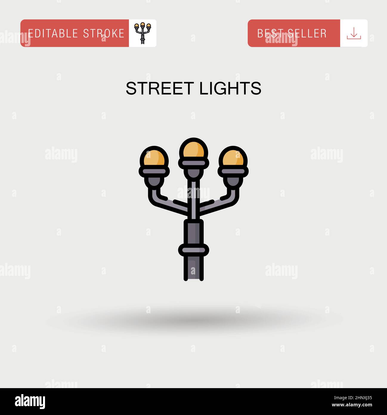 Street lights Simple vector icon Stock Vector Image & Art - Alamy