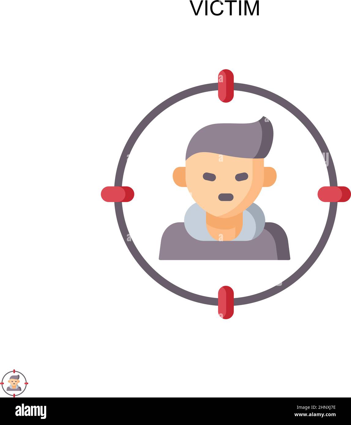 Victim Simple vector icon. Illustration symbol design template for web ...