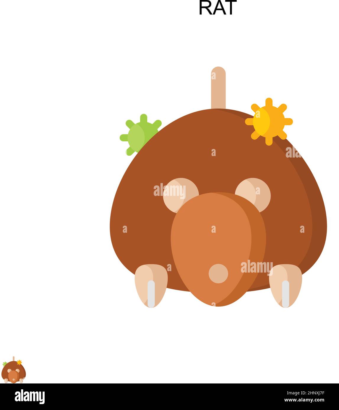 Rat Simple vector icon. Illustration symbol design template for web ...
