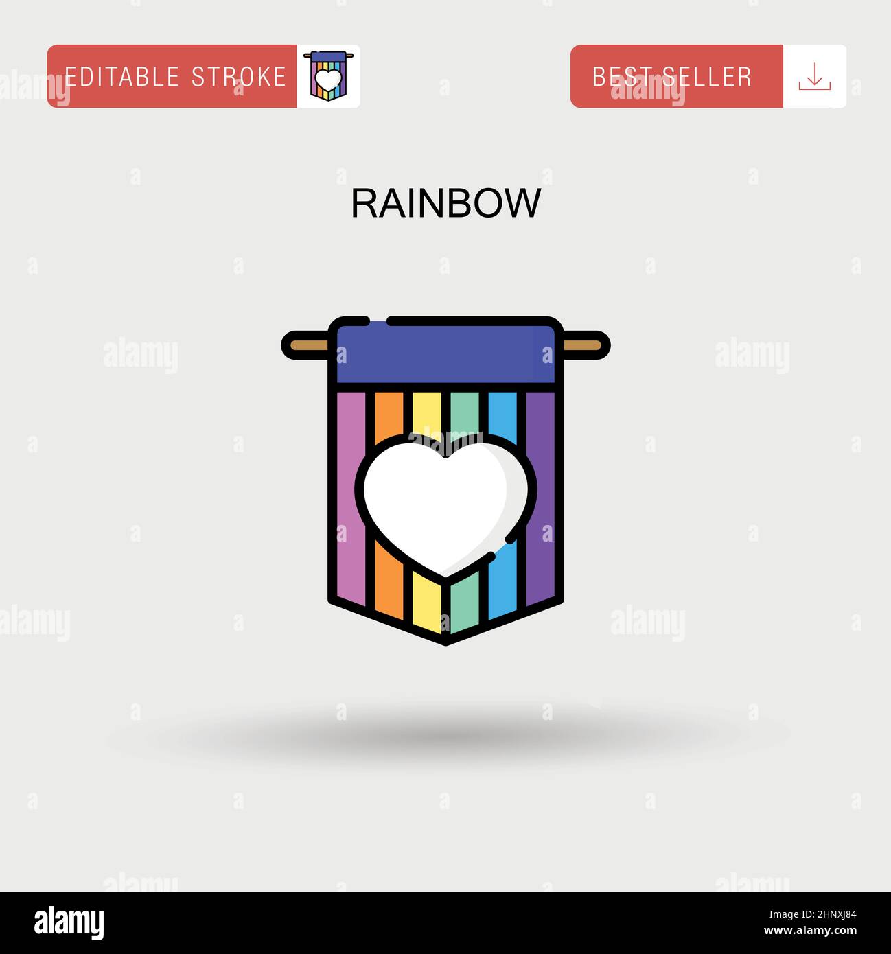 Rainbow Simple vector icon Stock Vector Image & Art - Alamy