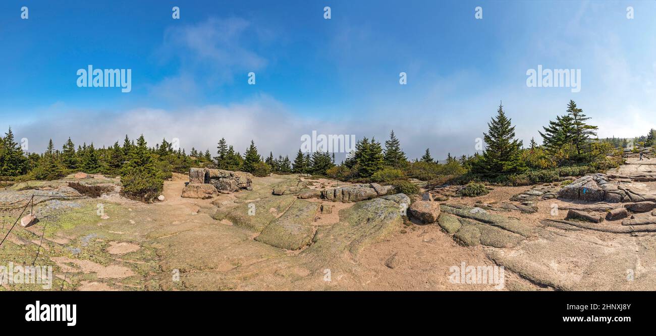 view to Mount Cadillac in acadia national park, Maine Stock Photo - Alamy