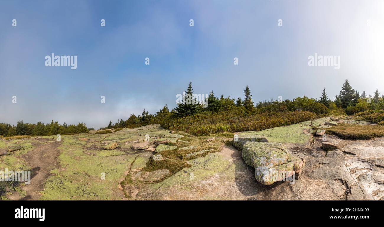view to Mount Cadillac in acadia national park, Maine Stock Photo - Alamy