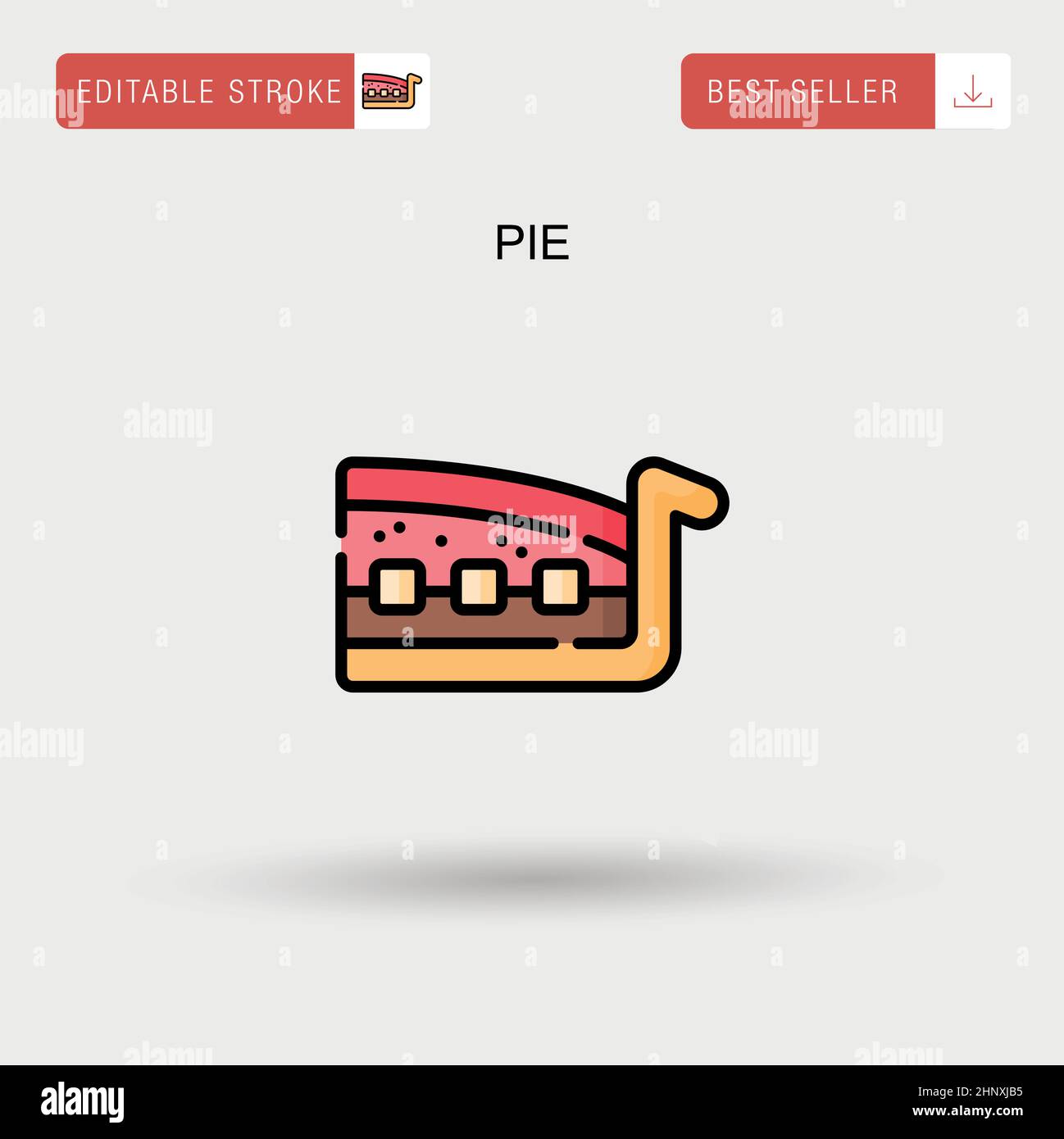 Pie Simple vector icon Stock Vector Image & Art - Alamy