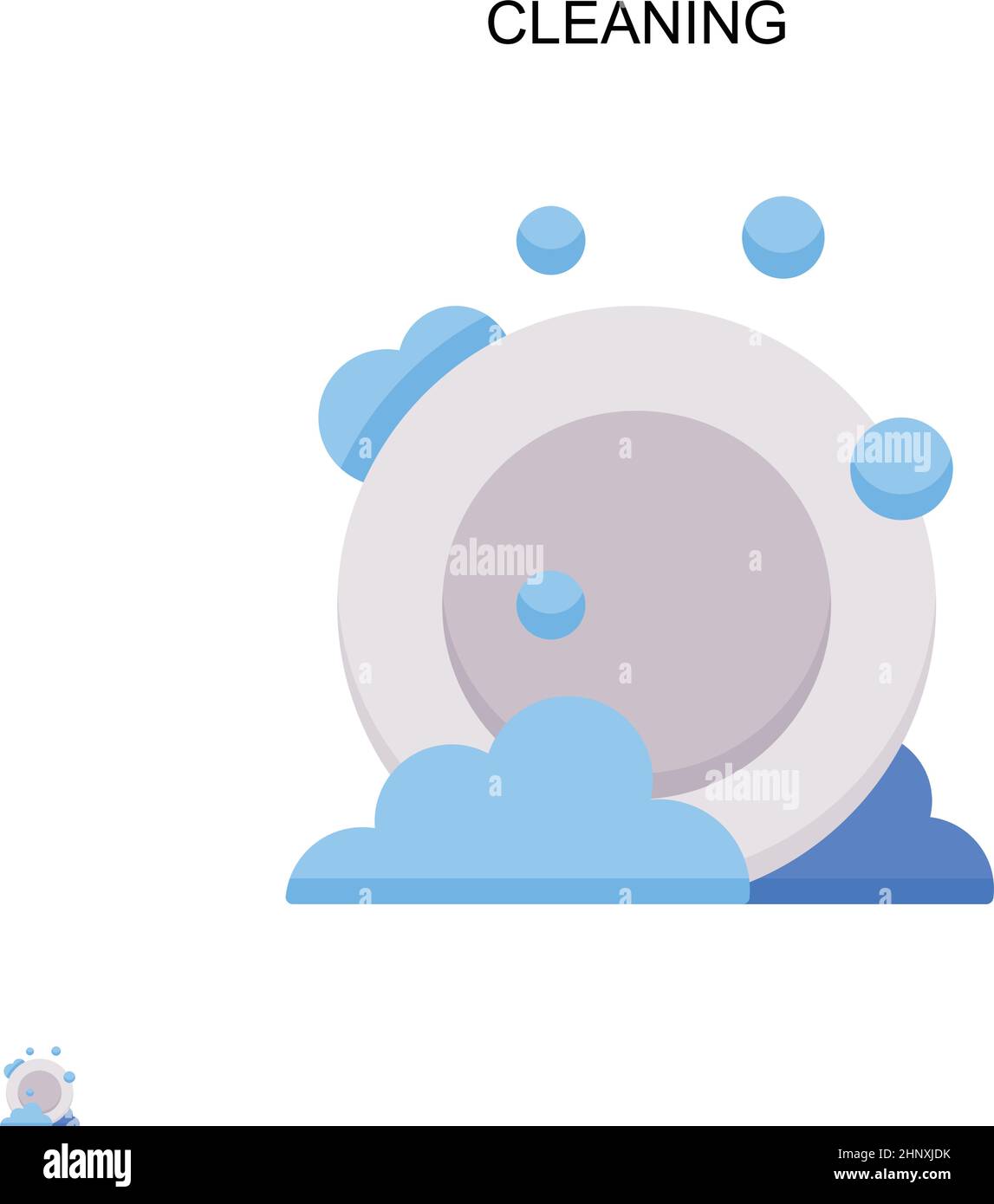 Cleaning Simple vector icon. Illustration symbol design template for ...