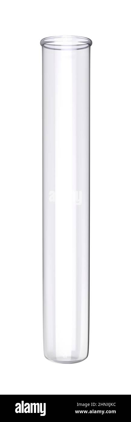 Empty test tube on white background Stock Photo - Alamy
