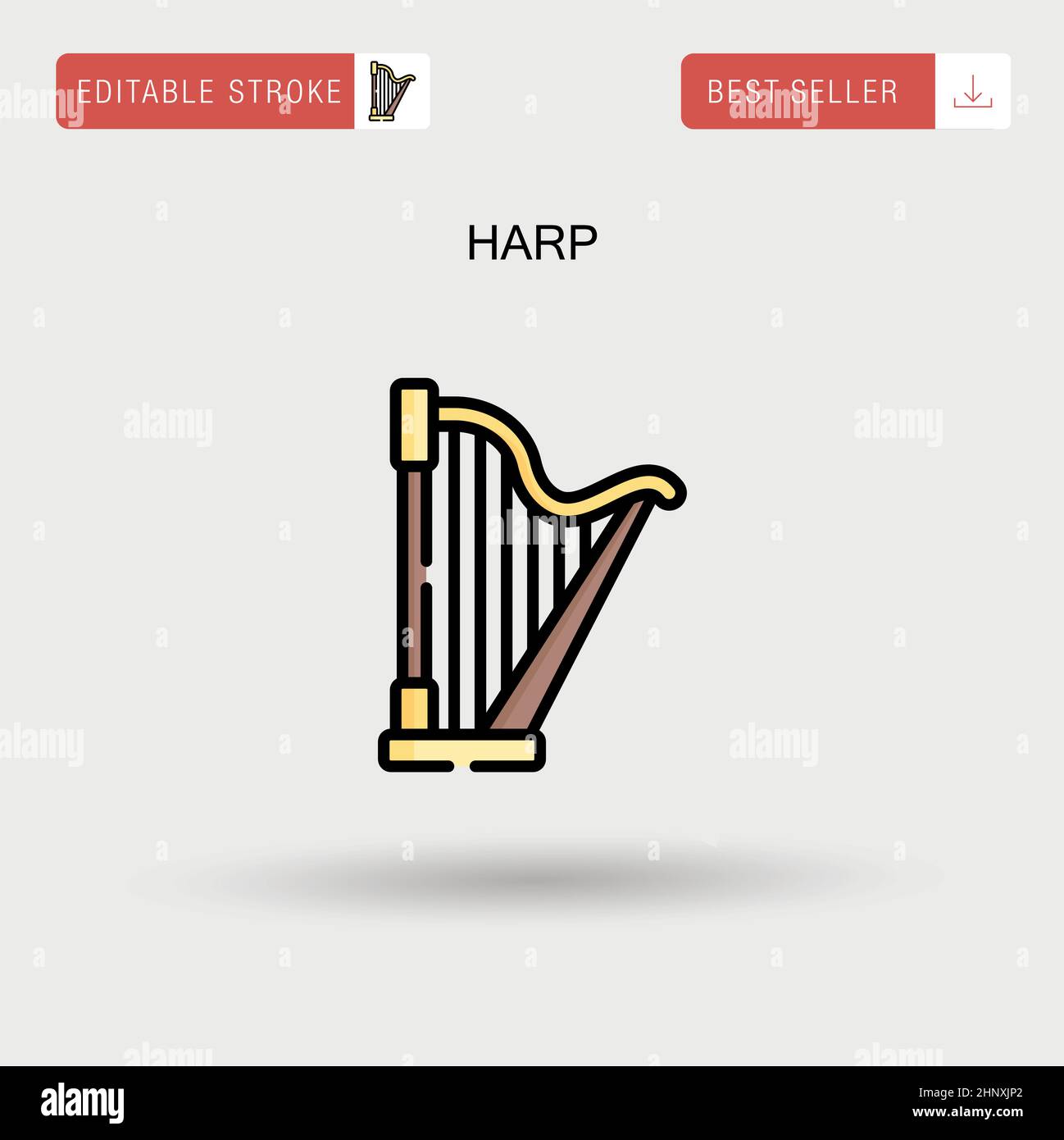 Harp music Stock Vector Images - Alamy