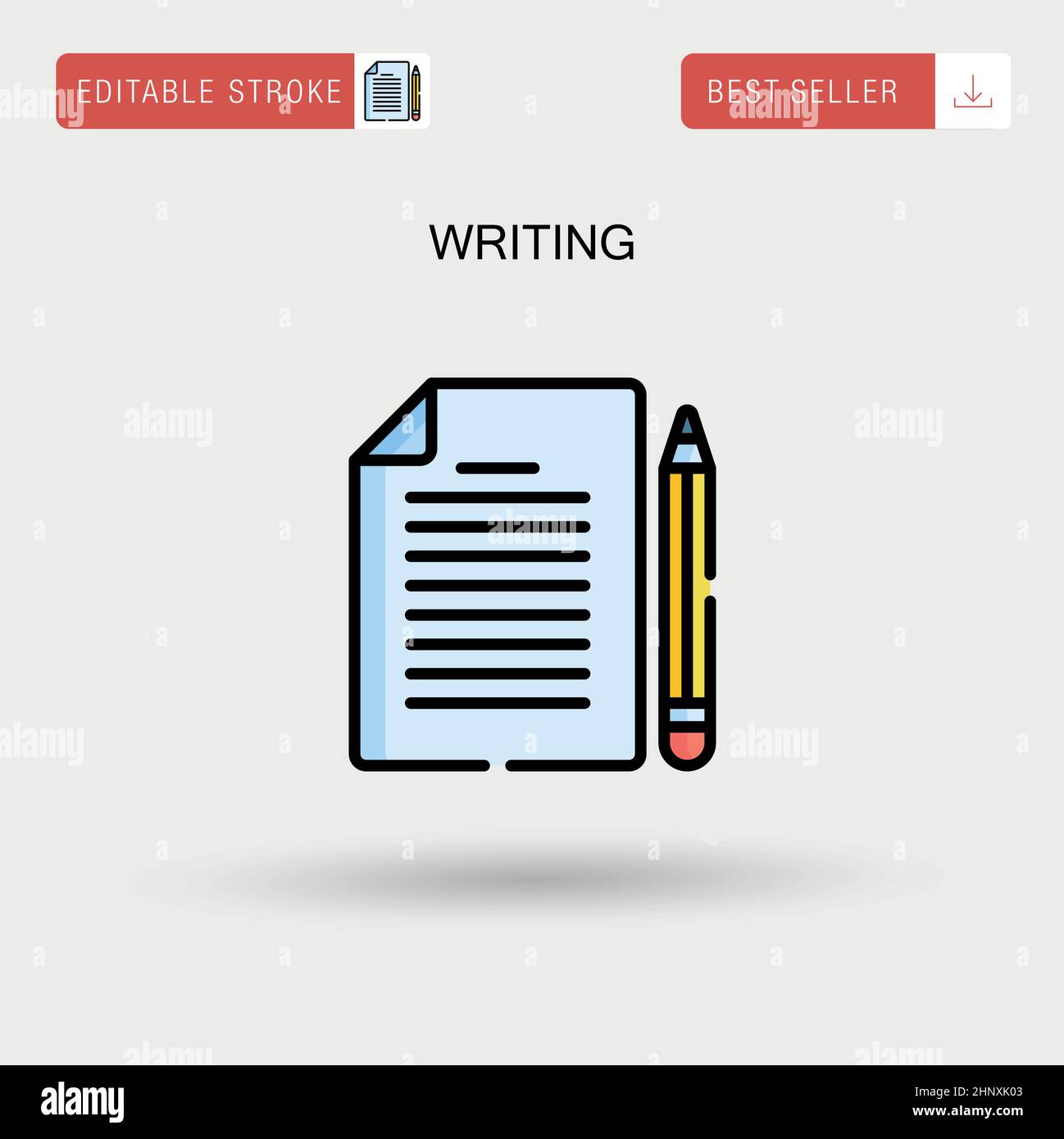 Young woman writing desk Stock Vector Images - Alamy