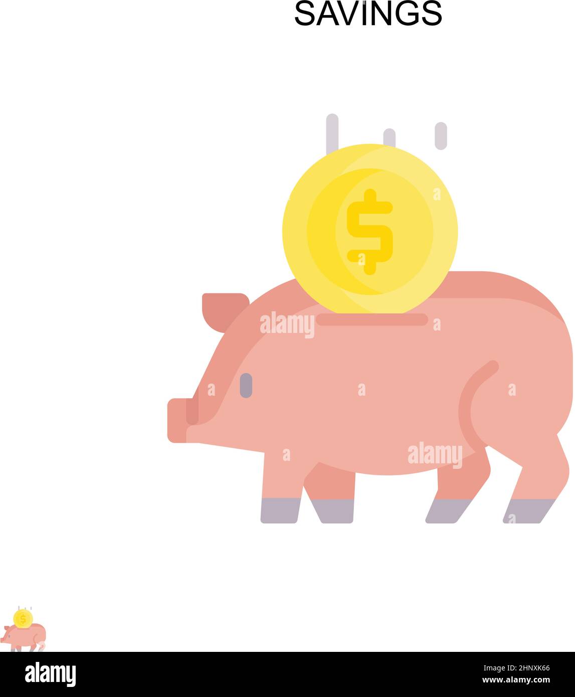 Savings Simple vector icon. Illustration symbol design template for web ...