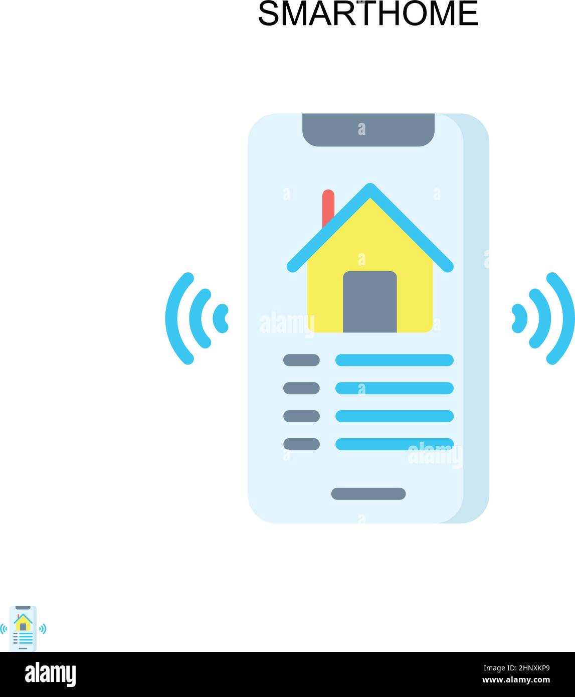 Smarthome Simple vector icon. Illustration symbol design template for ...