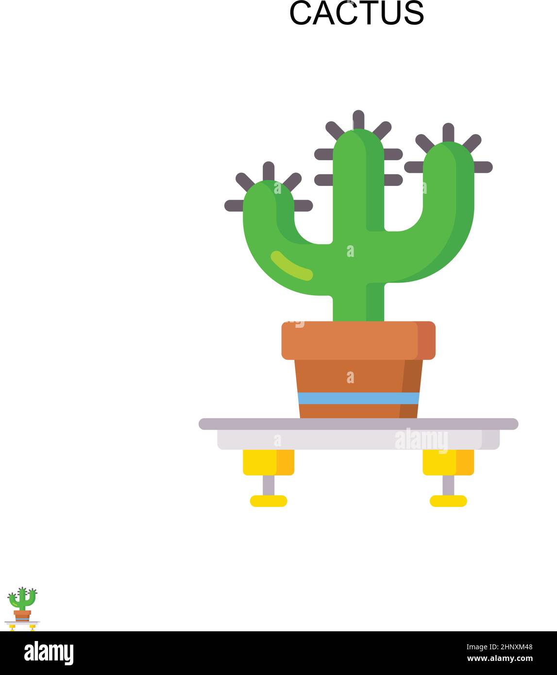 Cactus Simple vector icon. Illustration symbol design template for web ...
