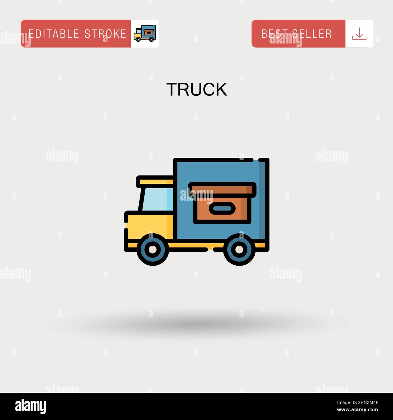 Truck Simple vector icon Stock Vector Image & Art - Alamy