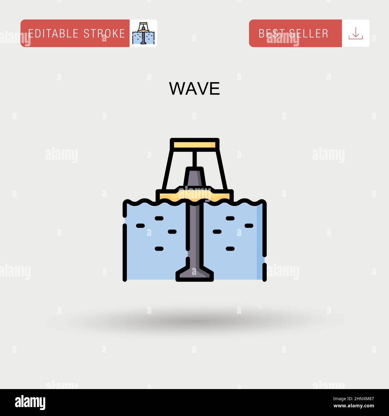 Wave Simple vector icon Stock Vector Image & Art - Alamy