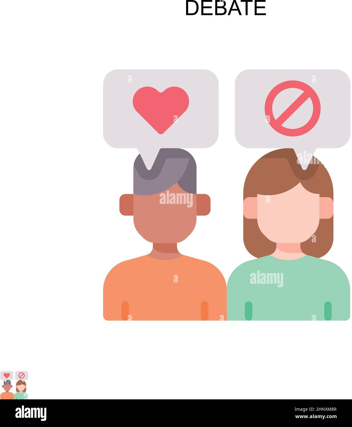 Debate Simple vector icon. Illustration symbol design template for web ...