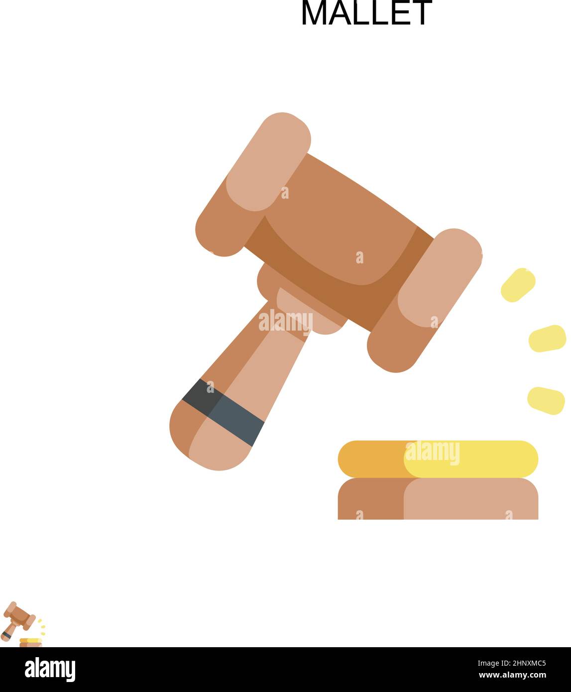 Heavy wooden mallet Stock Vector Images - Alamy