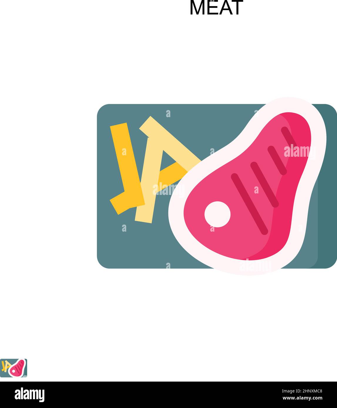 Red meat top view Stock Vector Images - Alamy