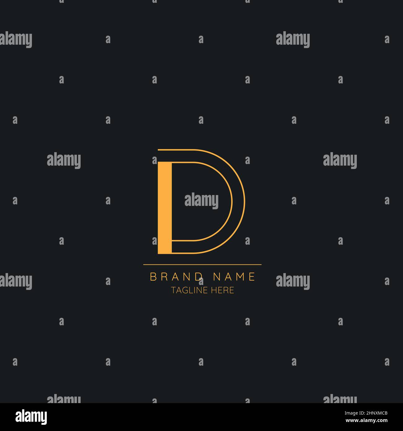 Modern and creative D logo design, Minimal Luxury initial based vector ...