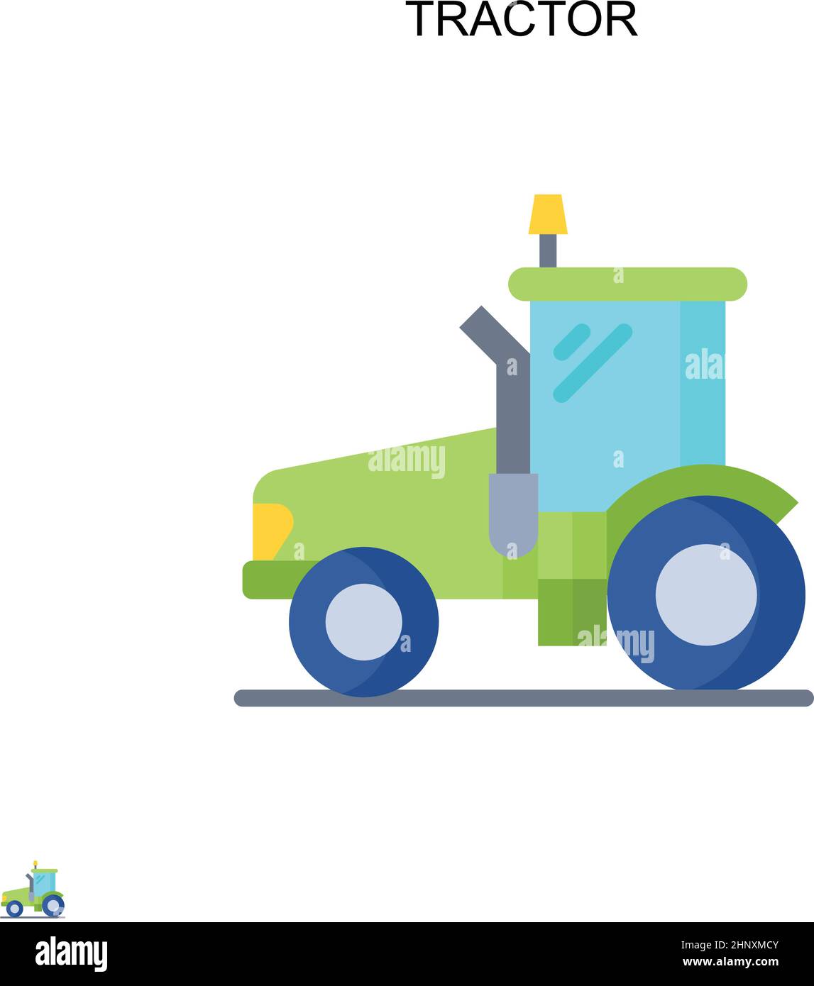 Tractor Simple vector icon. Illustration symbol design template for web ...