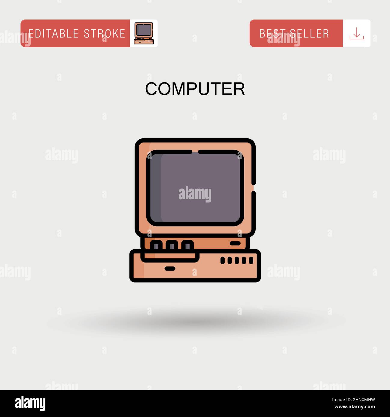 Modern workplace laptop computer Stock Vector Images - Alamy