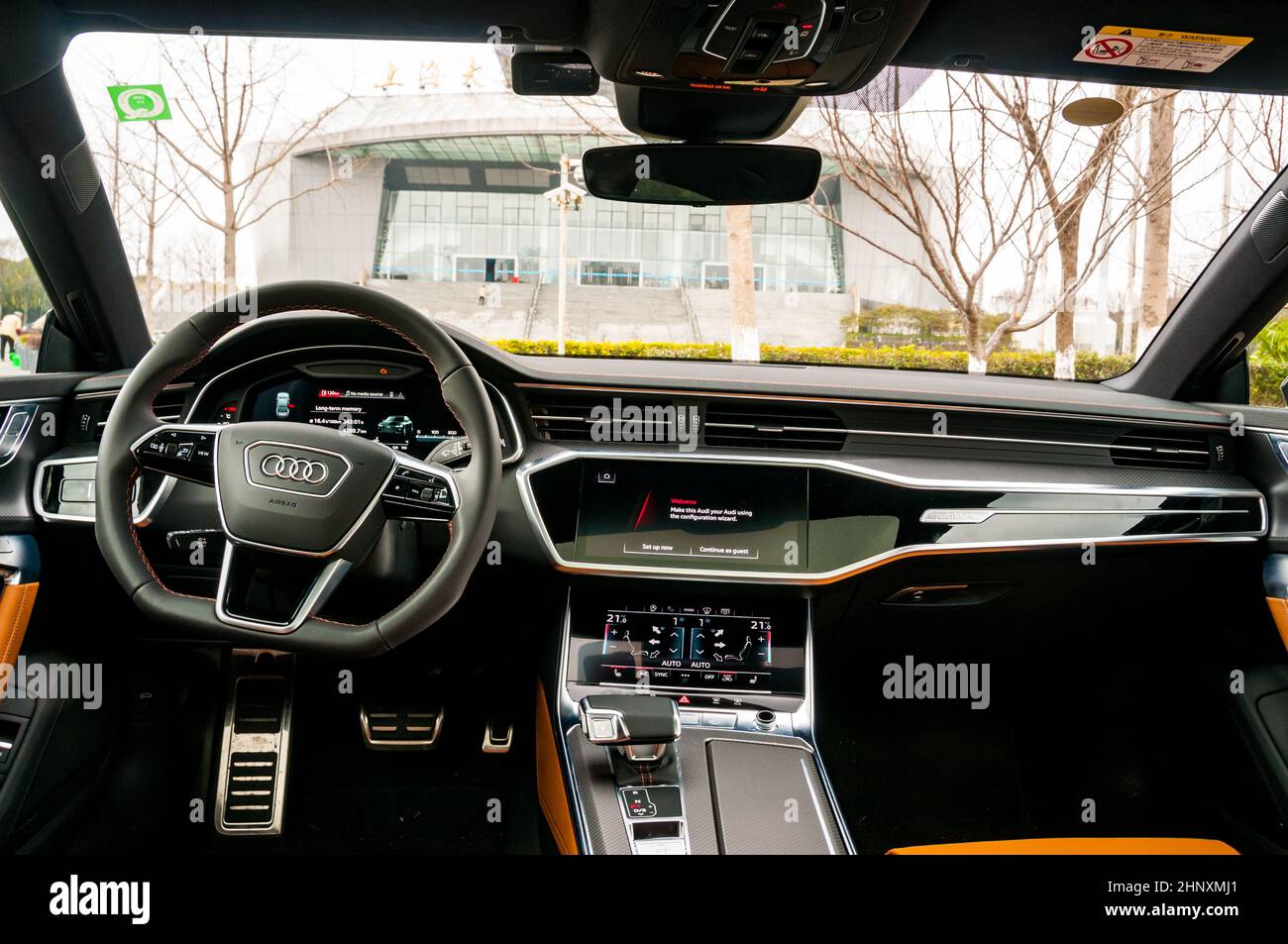 Interior of an Audi A7L photographed in Shanghai, China Stock Photo - Alamy
