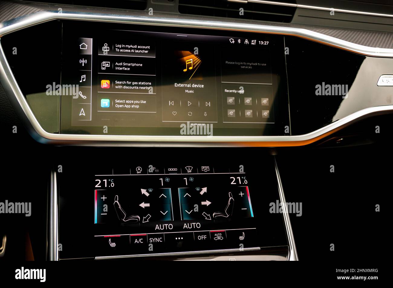 Interior of an Audi A7L photographed in Shanghai, China Stock Photo - Alamy