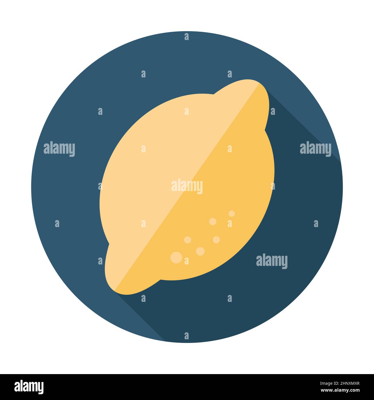 Lemon flat icon. Tropical fruit. Vector illustration, eps 10 Stock ...