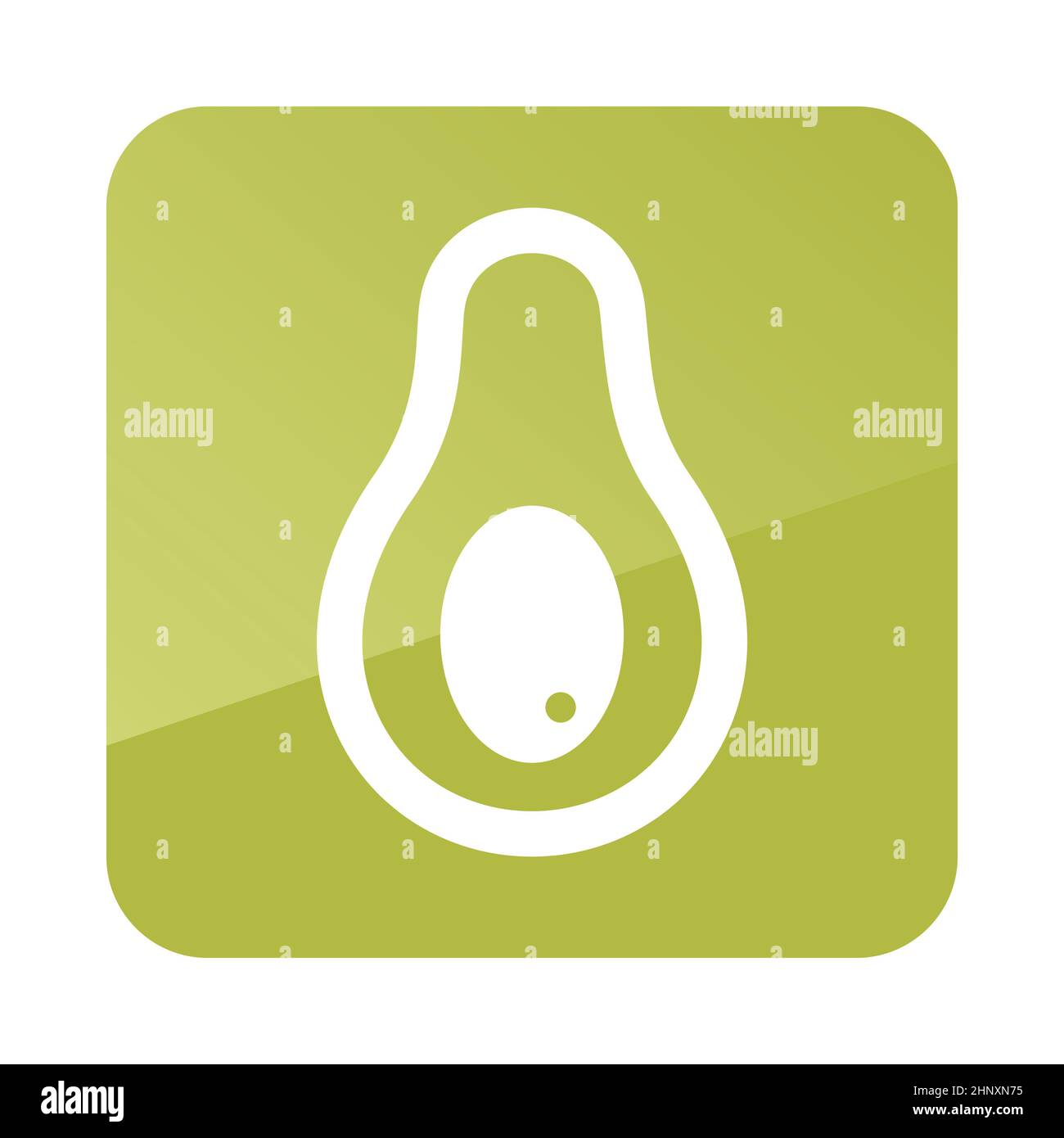 Avocado outline icon. Tropical fruit. Vector illustration, eps 10 Stock ...
