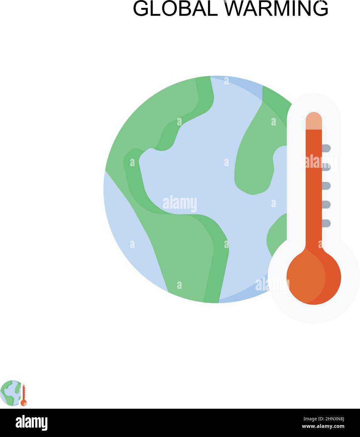 Global warming Simple vector icon. Illustration symbol design template ...