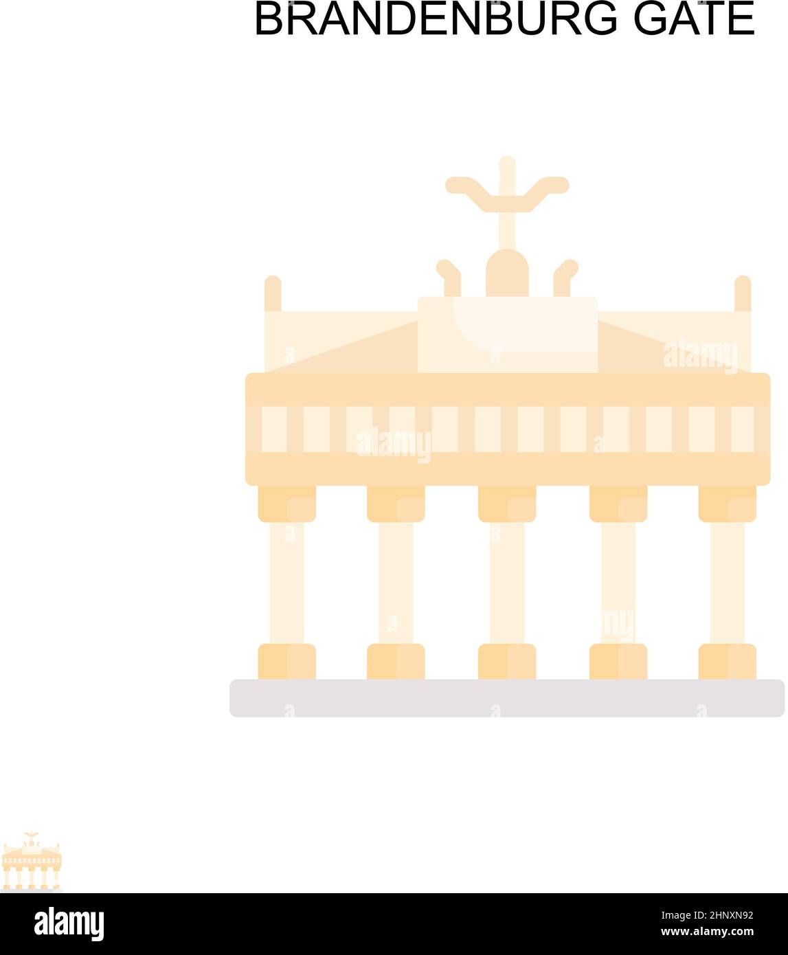 Brandenburg gate Simple vector icon. Illustration symbol design ...