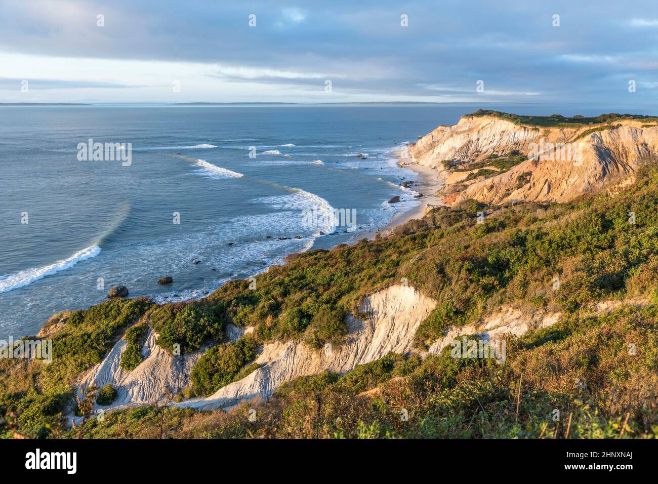 Gay Head cliffs of clay at the westernmost point of Martha's Vineyard ...