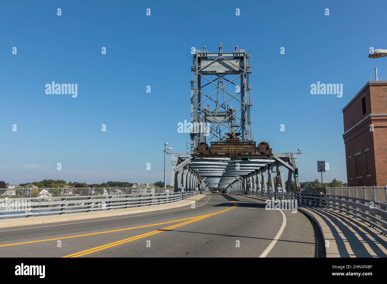 The Memorial Bridge over the Piscataqua River, in Portsmouth, which ...