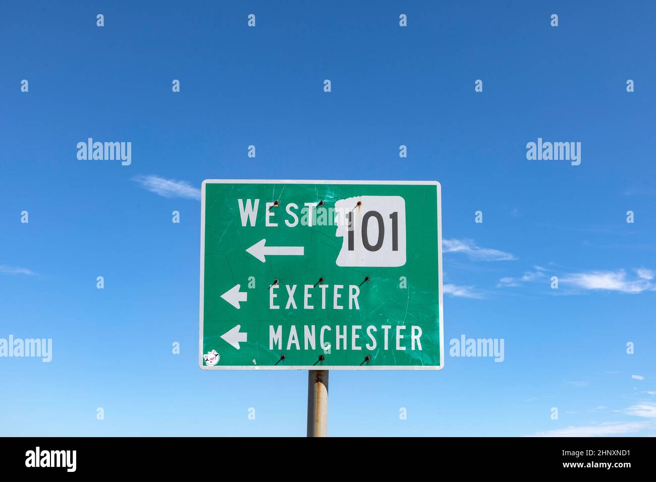 street sign manchester and Essex in New England, USA Stock Photo - Alamy