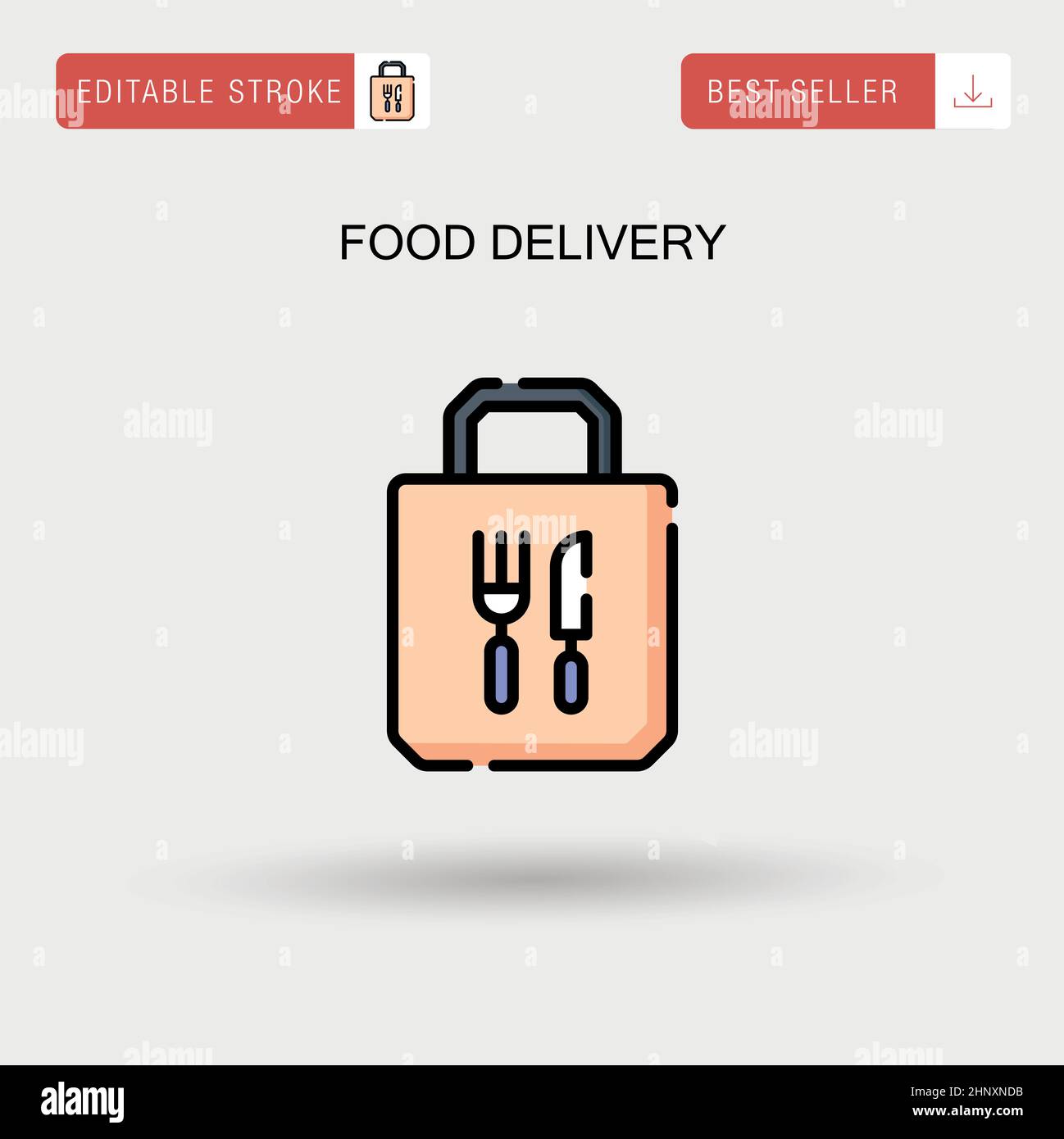 Food delivery Simple vector icon Stock Vector Image & Art - Alamy