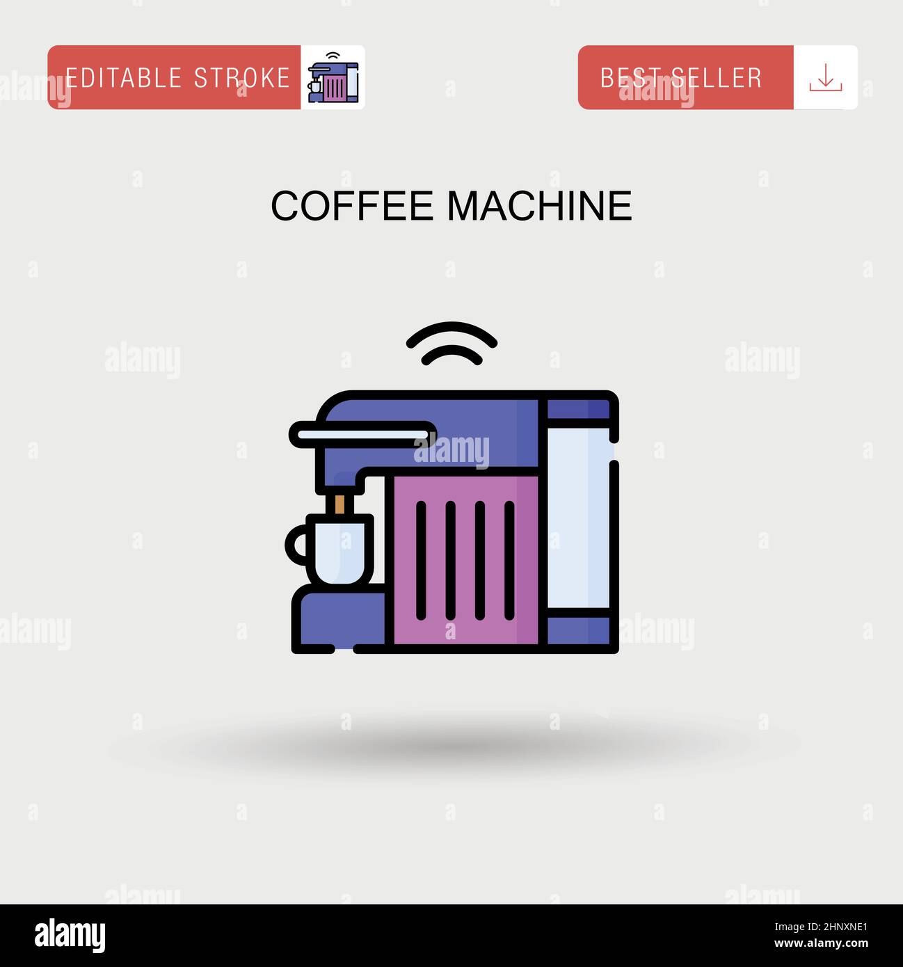 Coffee machine Simple vector icon Stock Vector Image & Art - Alamy