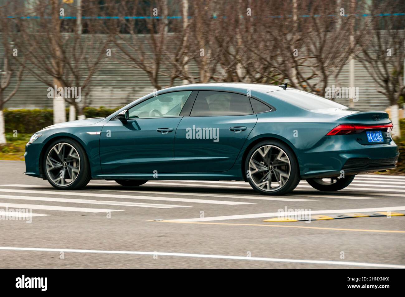 Audi A7L being driven on the road in Songjiang District, Shanghai, China Stock Photo - Alamy