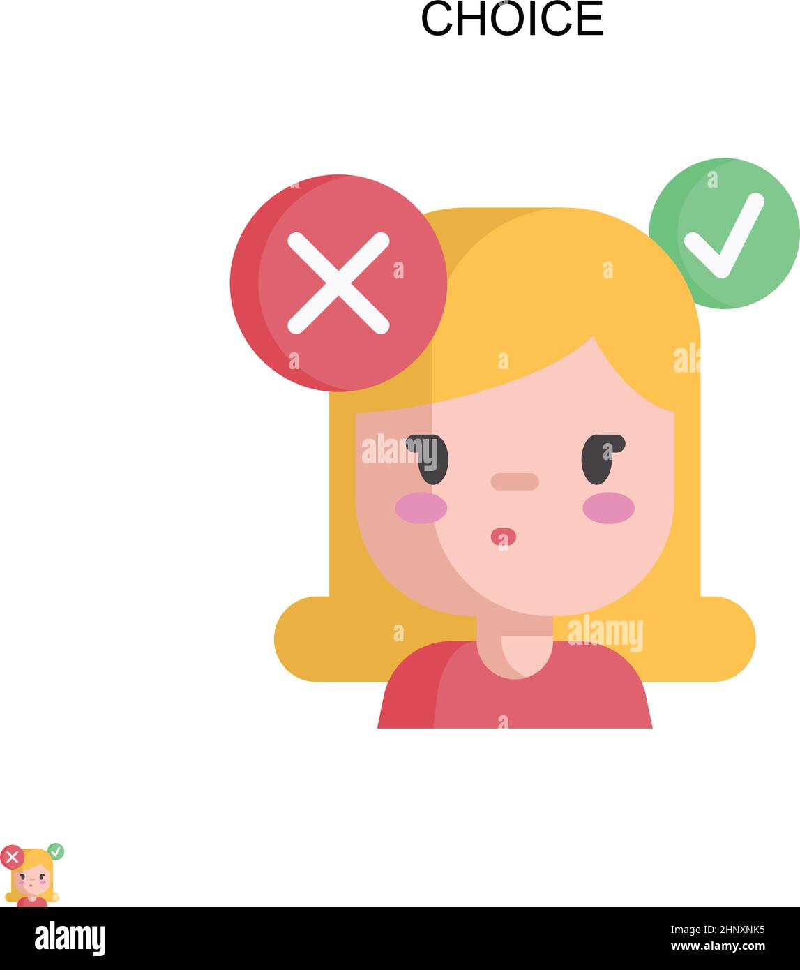 Choice Simple vector icon. Illustration symbol design template for web mobile UI element Stock ...