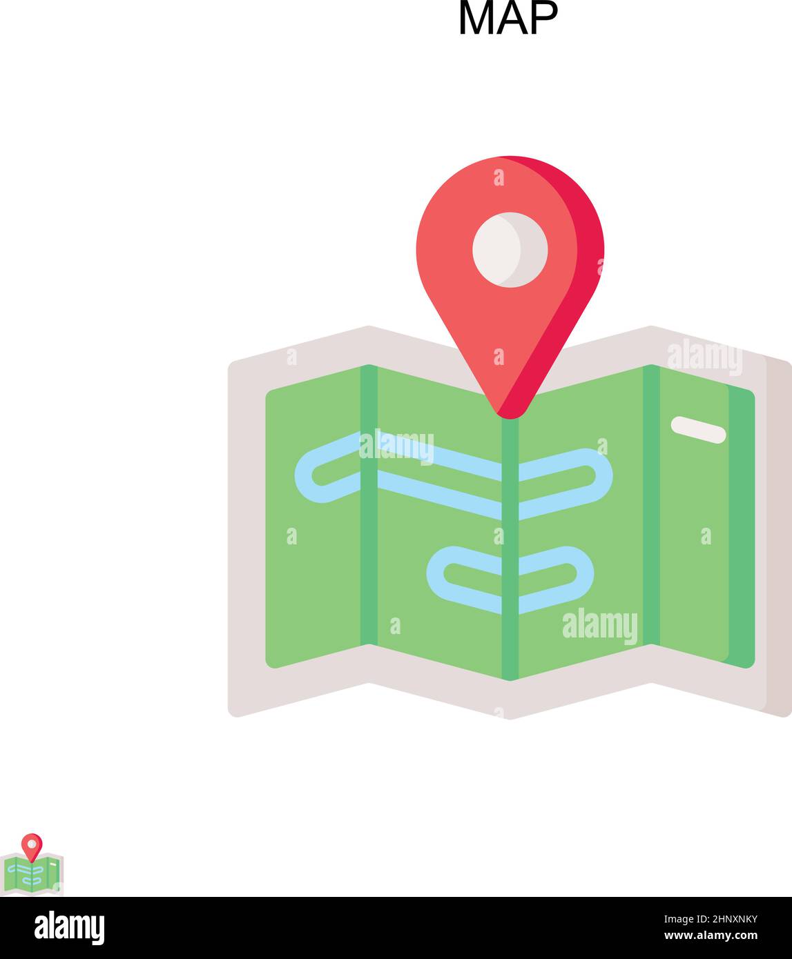 Map Simple vector icon. Illustration symbol design template for web ...