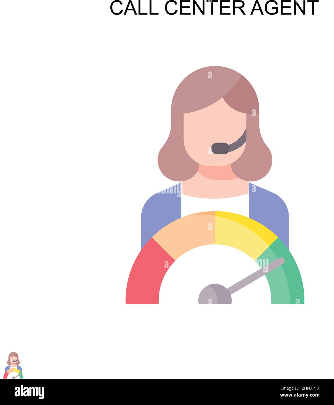 Call center agent Simple vector icon. Illustration symbol design ...