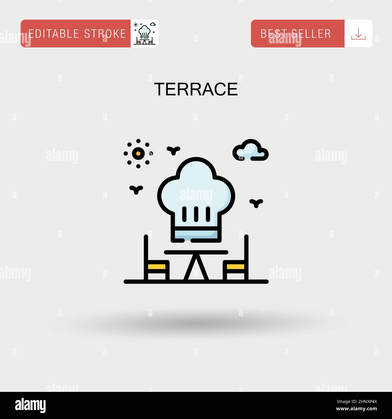 Terrace modern house view Stock Vector Images - Alamy