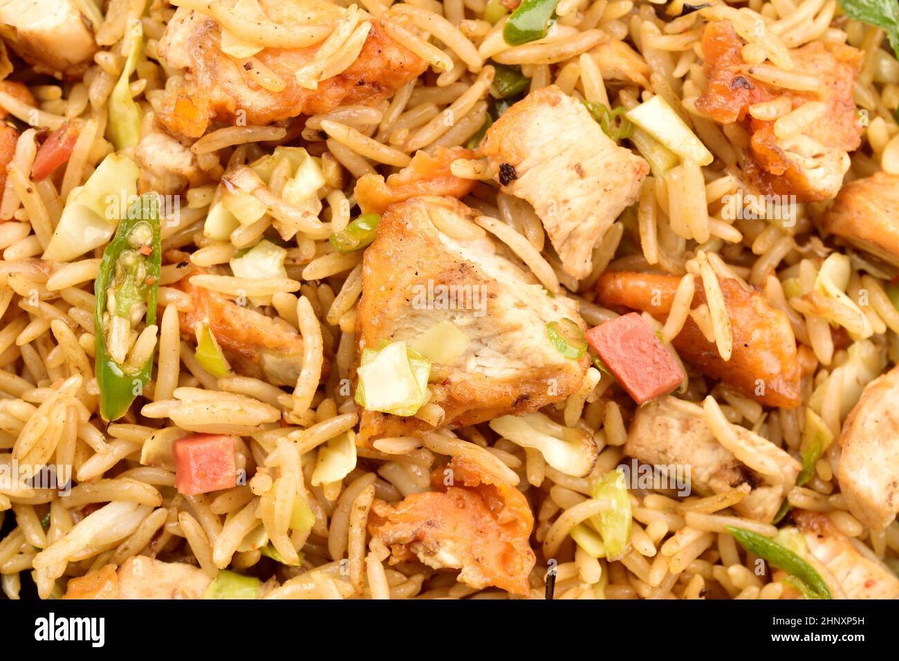 chicken fried rice texture Stock Photo - Alamy