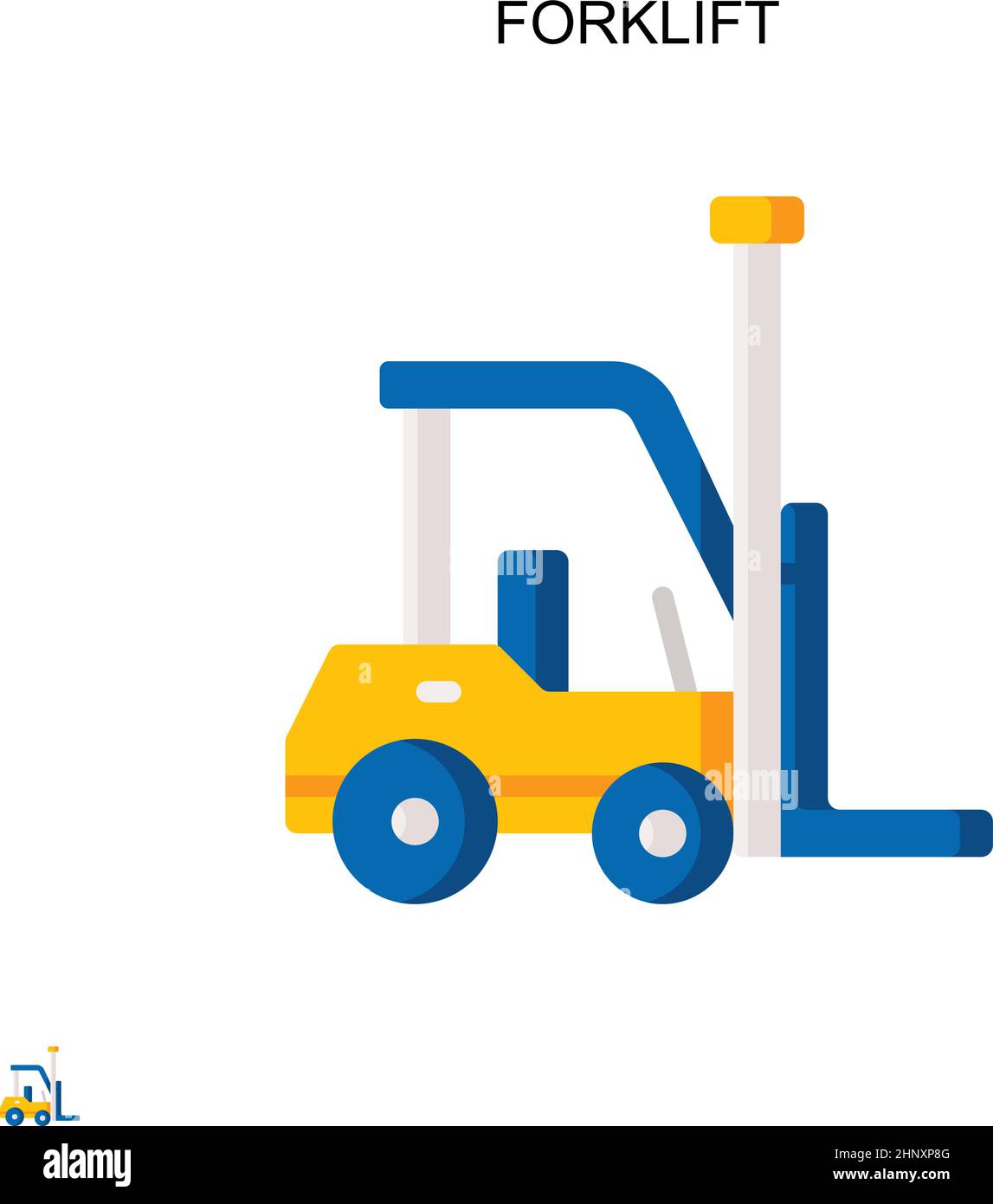 Forklift Simple vector icon. Illustration symbol design template for ...